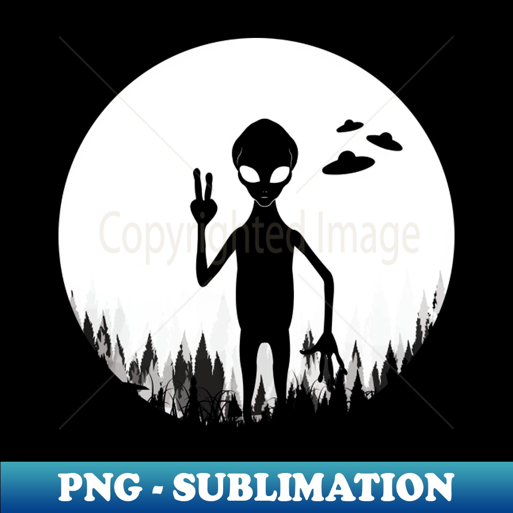 Funny Alien And Ufos - PNG Transparent Digital Download File | Inspire ...