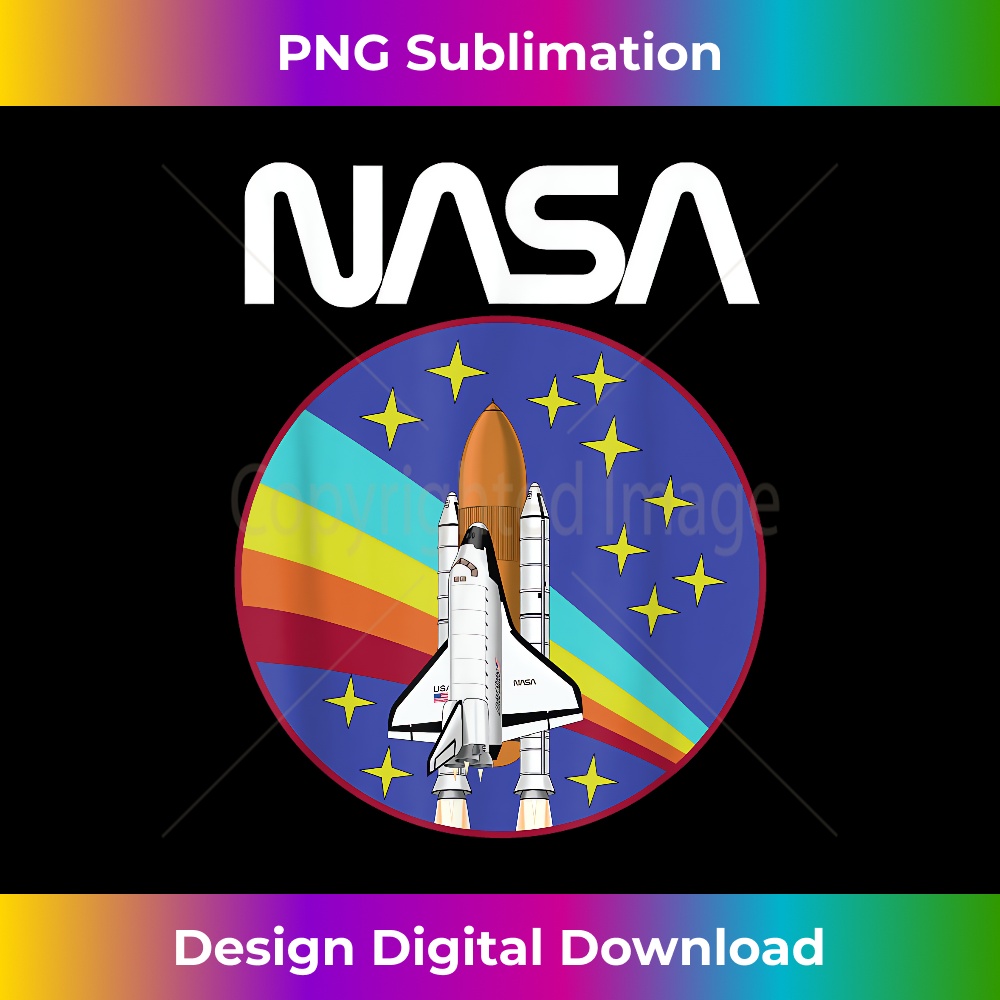 Retro NASA Space Shuttle Rainbow - Sublimation-Optimized PNG | Inspire ...
