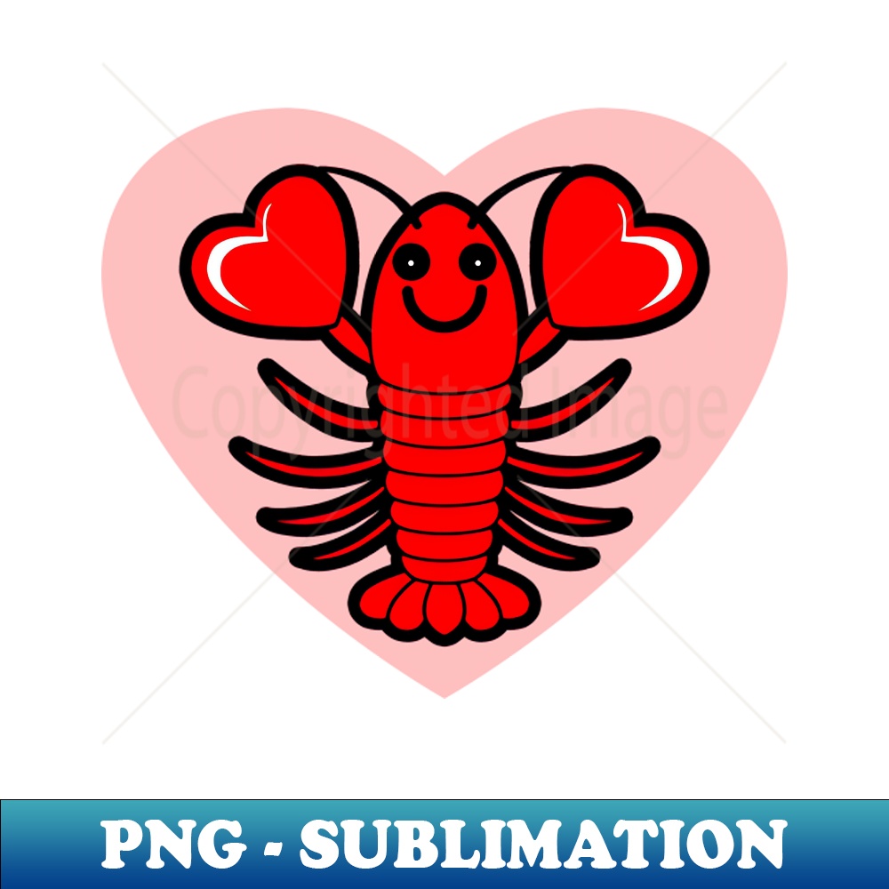 Cute Kawaii Heart Shaped Lobster Lovester Love - Decorative | Inspire ...