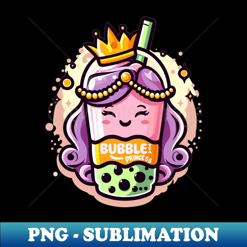 Bubble Tea Princess Boba Tea Kawaii Cartoon Girl - High-Reso | Inspire ...