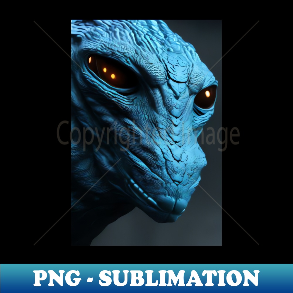 Scary Blue Alien - Creative Sublimation PNG Download - Creat | Inspire ...