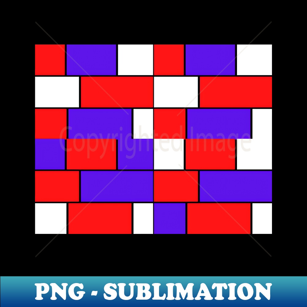 Red White and Blue Blocks of color - Exclusive Sublimation D | Inspire ...