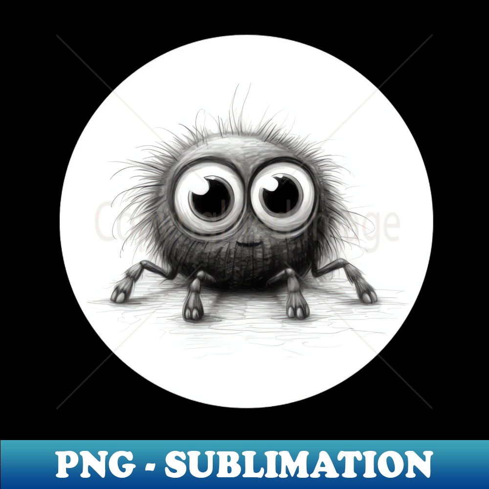 Cute Little Fuzzy Spider Sketch - Signature Sublimation PNG | Inspire ...