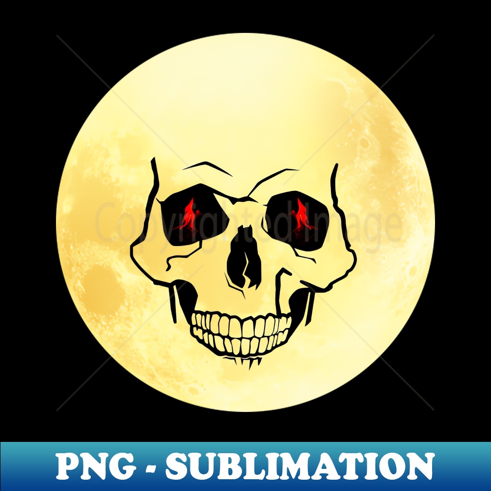full yellow moon skull face - Stylish Sublimation Digital Do - Inspire ...