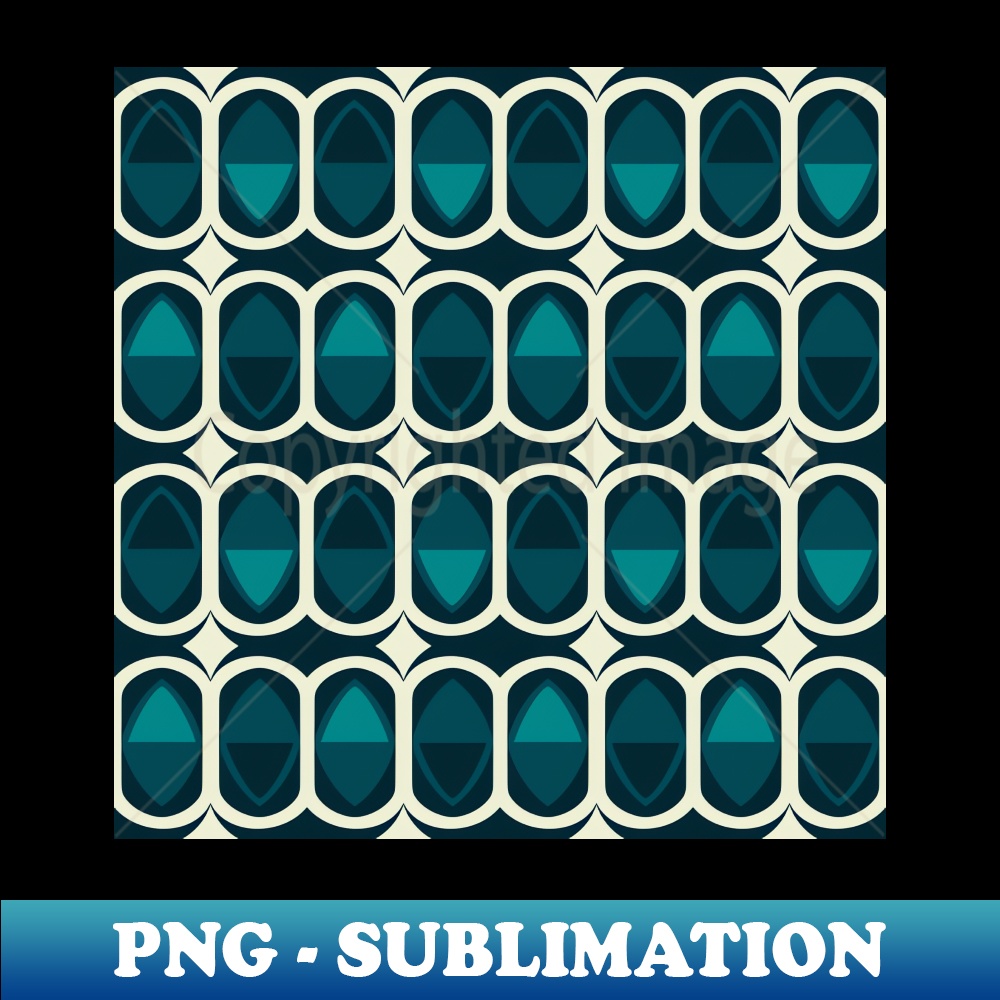 Retro Inspired Teal Pattern - PNG Transparent Digital Downlo | Inspire ...