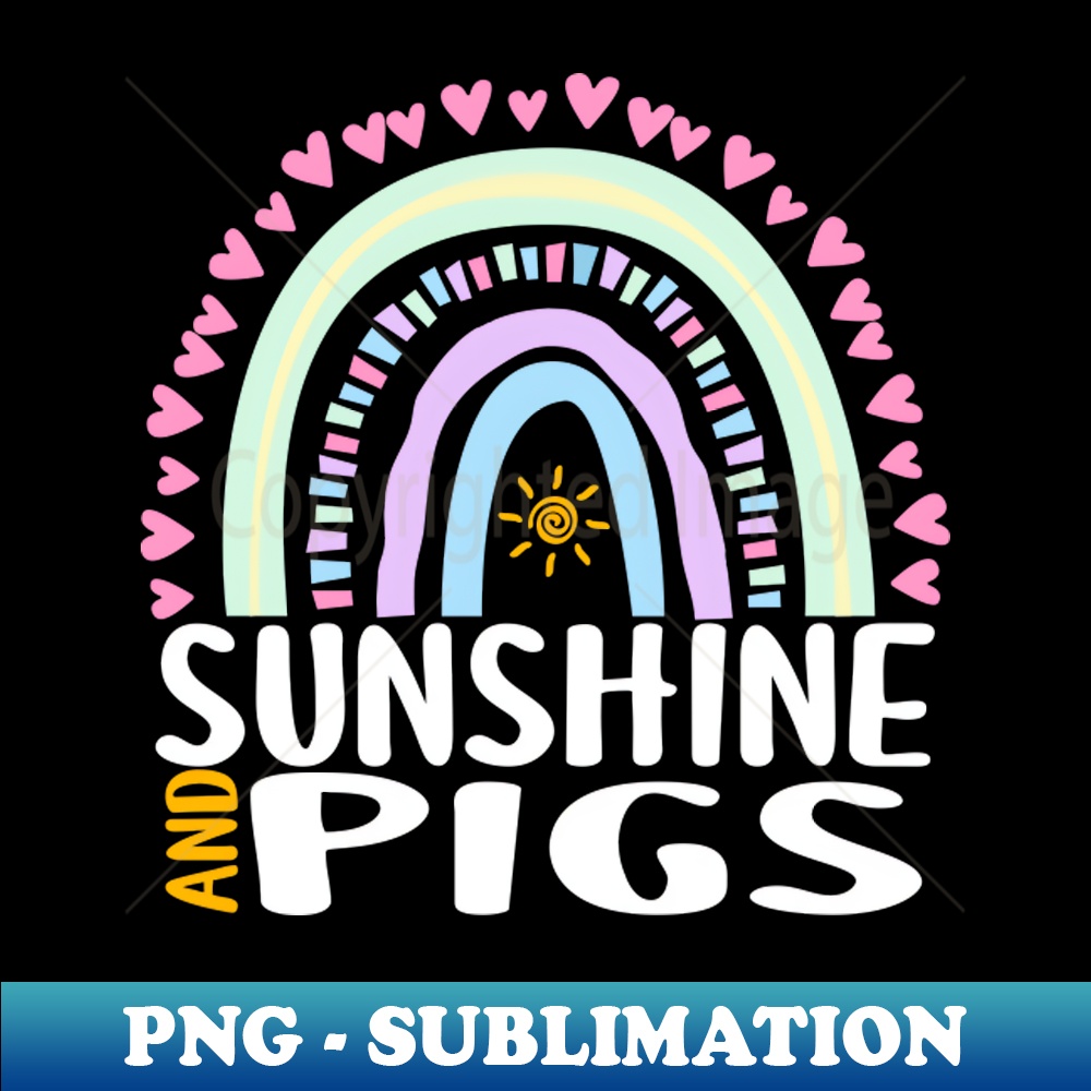 Sunshine and Pigs Cute Rainbow Gift for Womens Kids Girls - | Inspire ...