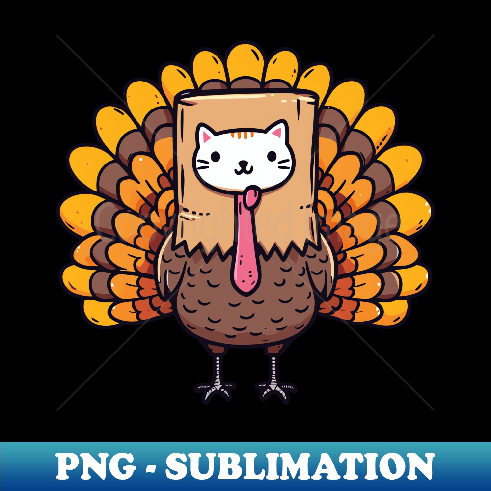 Funny turkey fake cat meow thanksgiving - Sublimation-Ready - Inspire ...