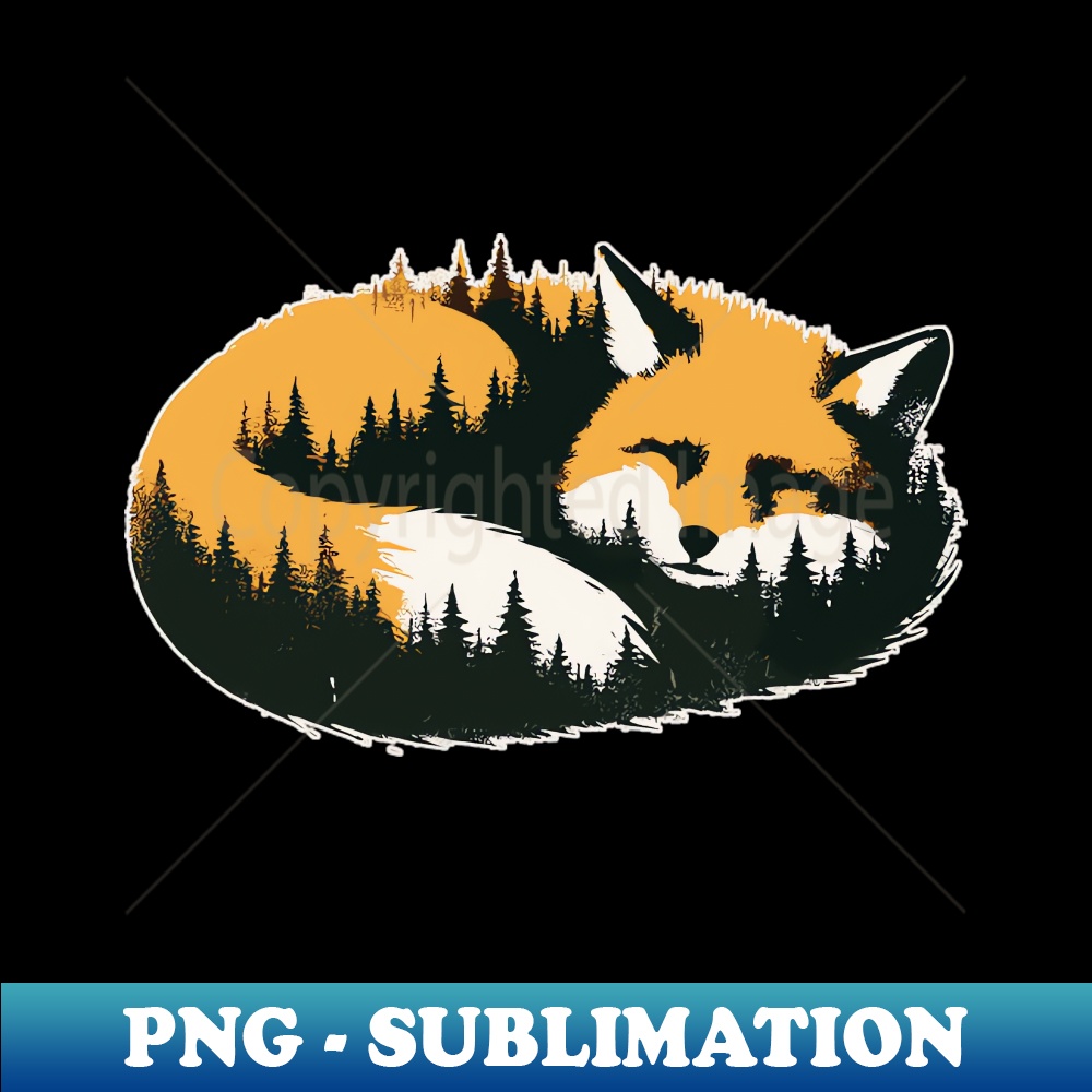 Sleeping fox - PNG Transparent Sublimation File - Unleash Yo - Inspire ...