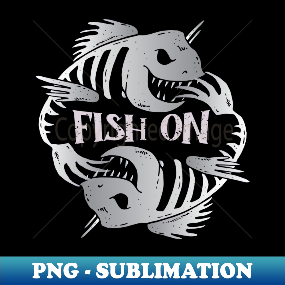 Fish On- Fish Bones - Elegant Sublimation PNG Download - Unl | Inspire ...
