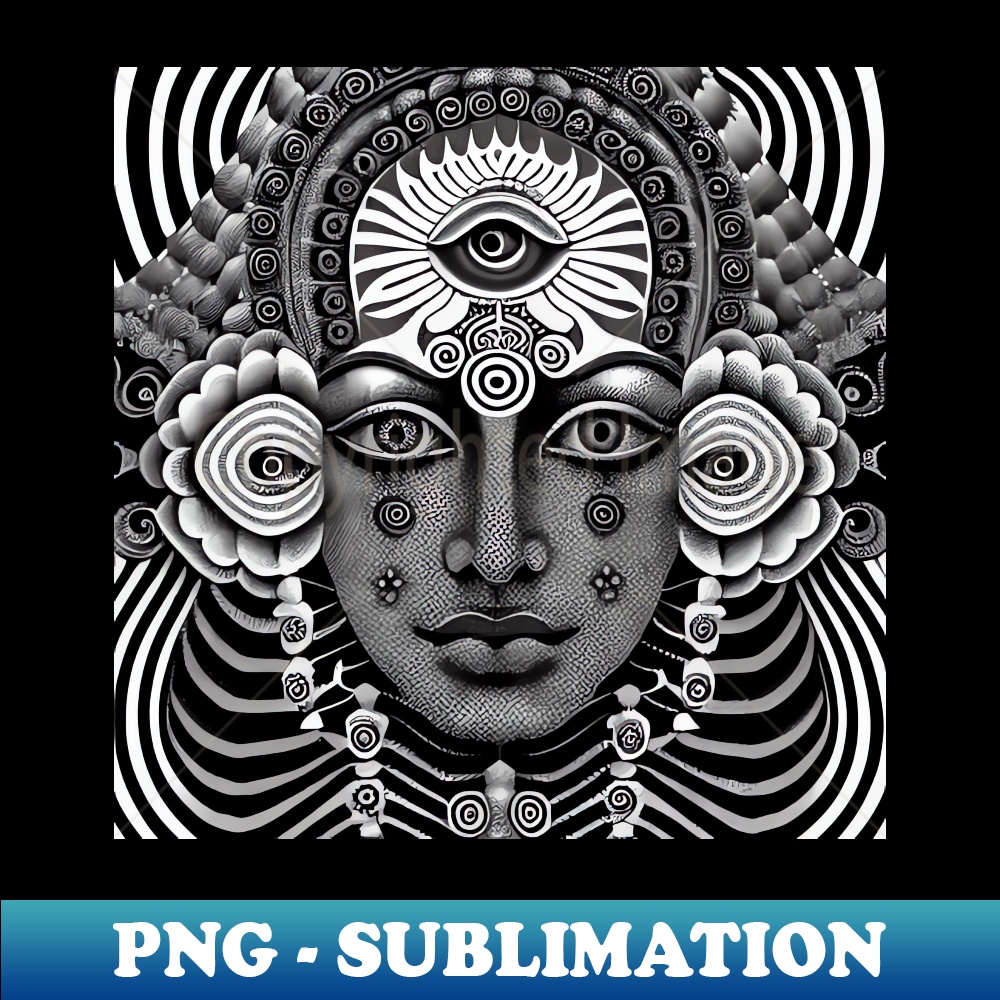 Black and White Lord Krishna Op Art - Professional Sublimati | Inspire ...