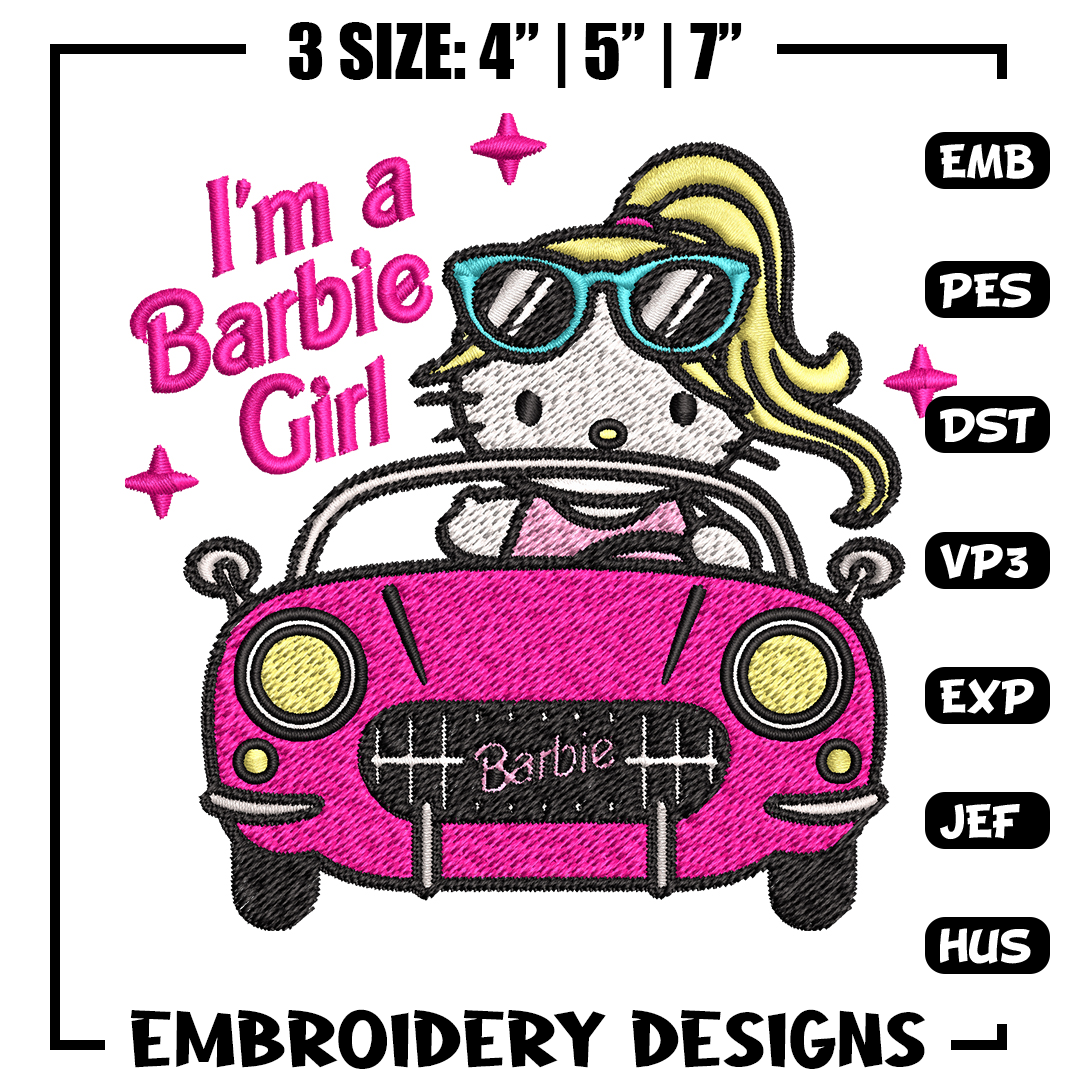 I'm a barbie girl Embroidery design, Barbie logo Embroidery, - Inspire ...
