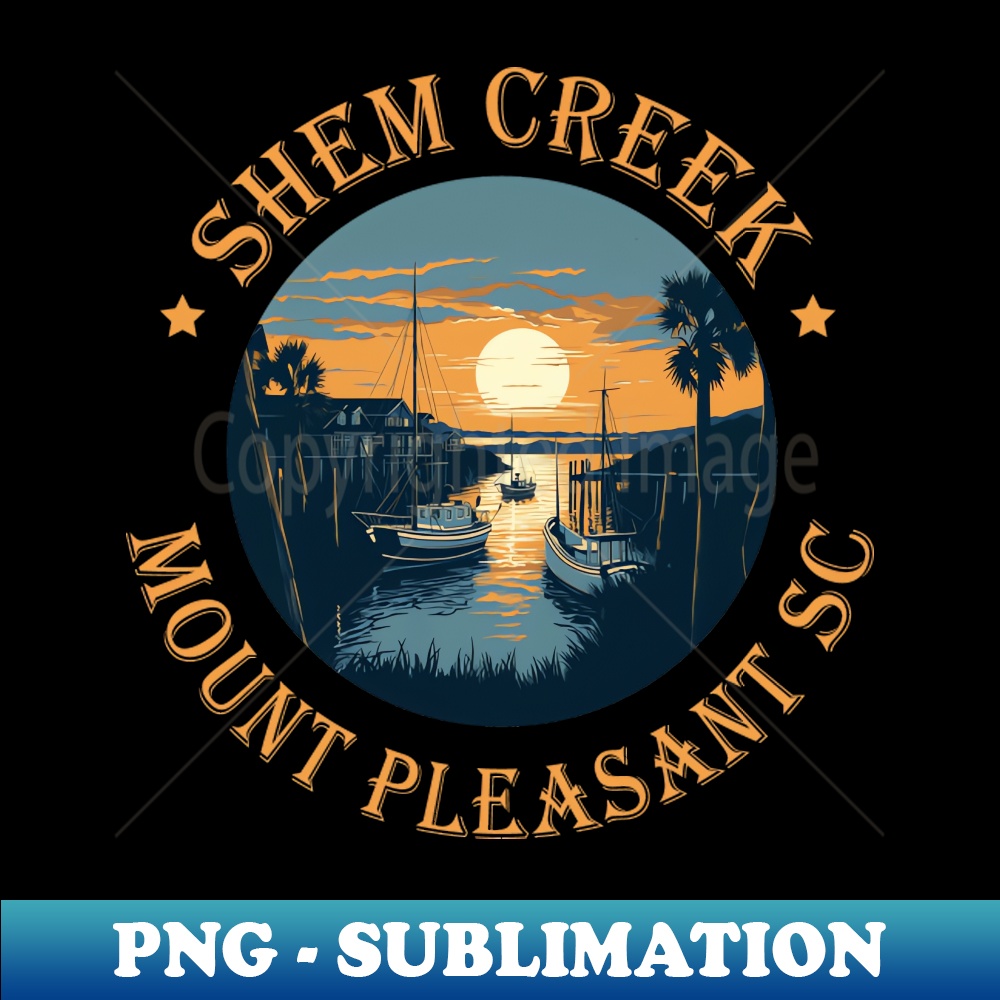 Shem Creek Sunset Mount Pleasant SC Gold Version - Artistic | Inspire ...