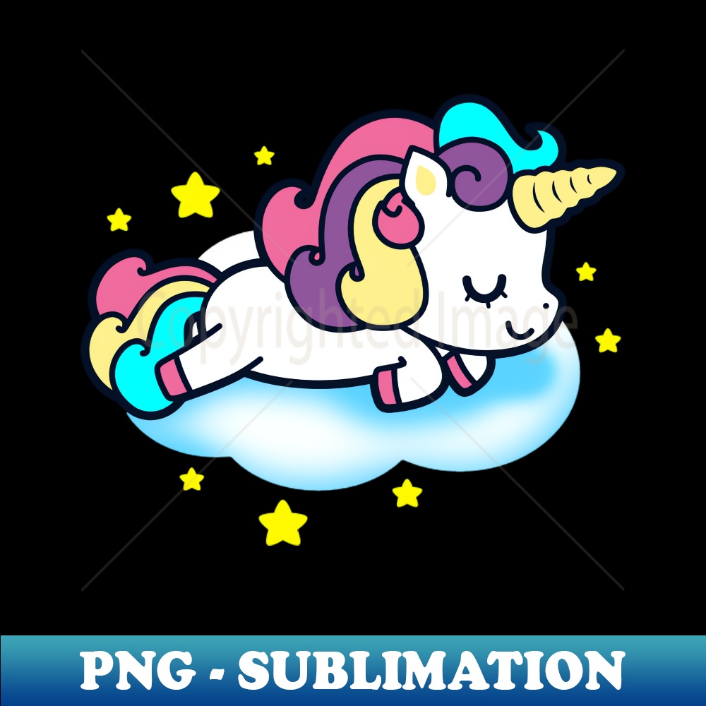 Cute Kawaii Unicorn Sleeping on Clouds Unicorn Gift for Kids | Inspire ...