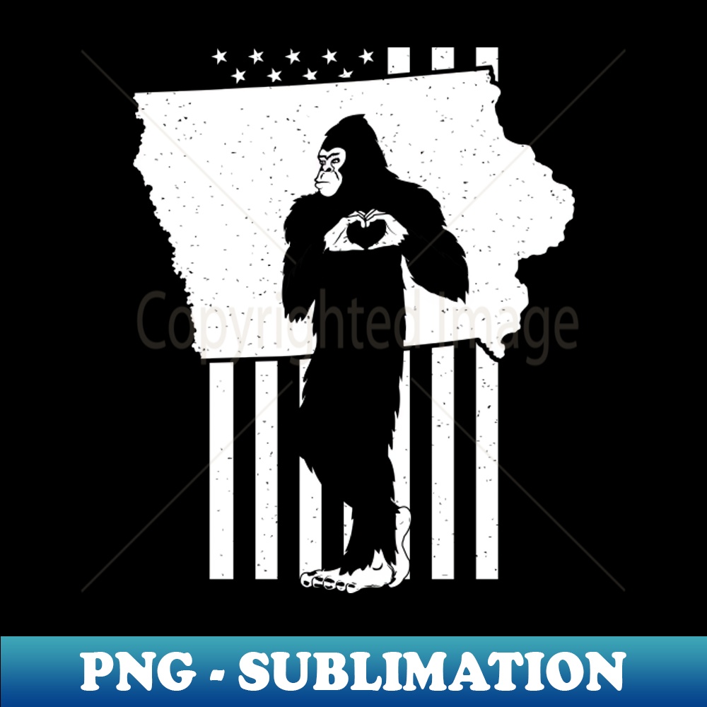 Iowa Bigfoot American Flag - Professional Sublimation Digita | Inspire ...