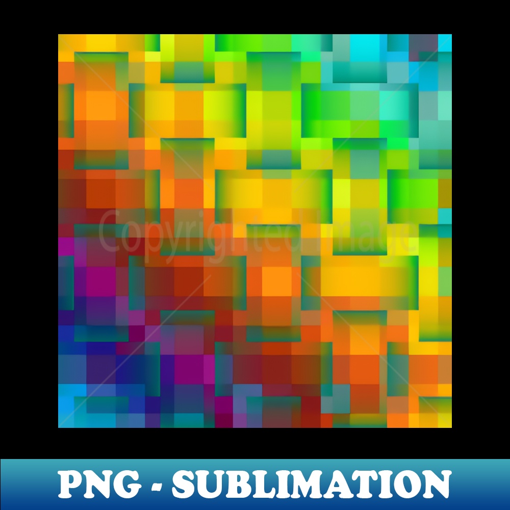 Dark Abstract colored blocks - PNG Transparent Sublimation D - Inspire ...
