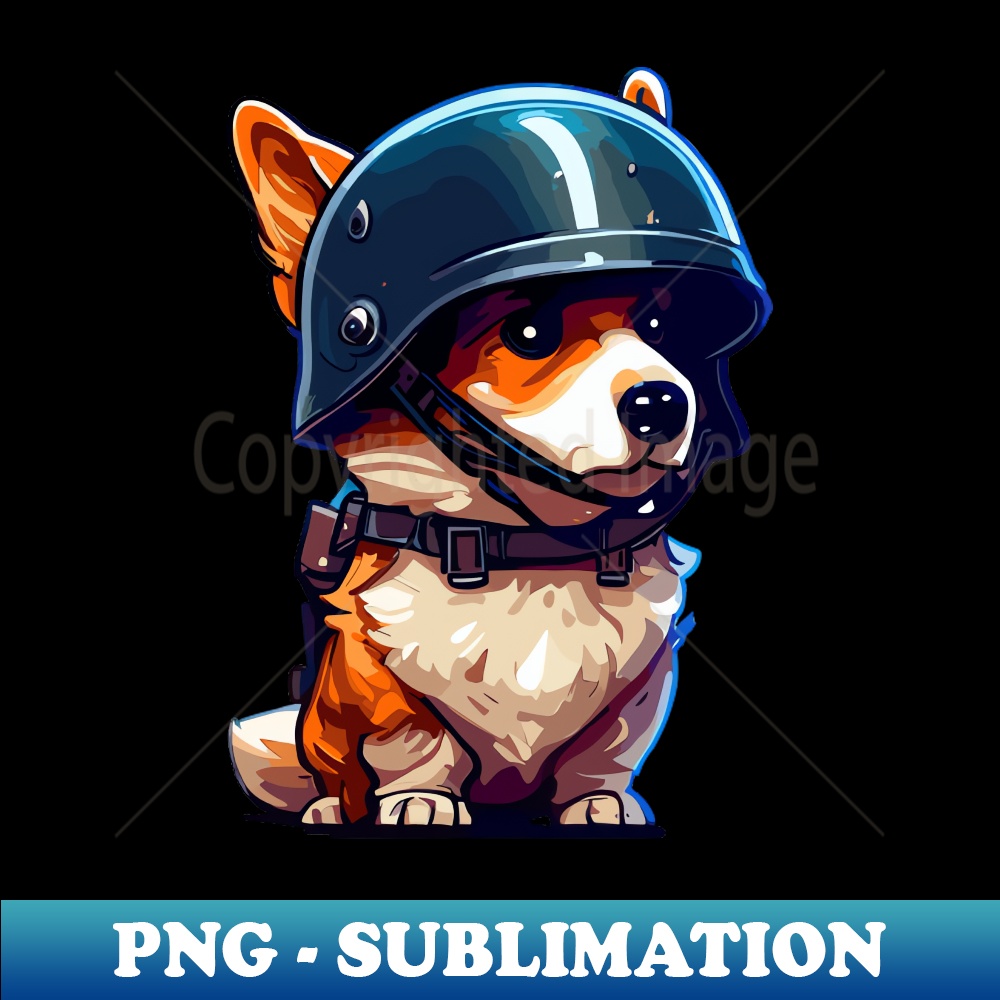 Funny military corgi in helmet - High-Resolution PNG Sublima - Inspire ...