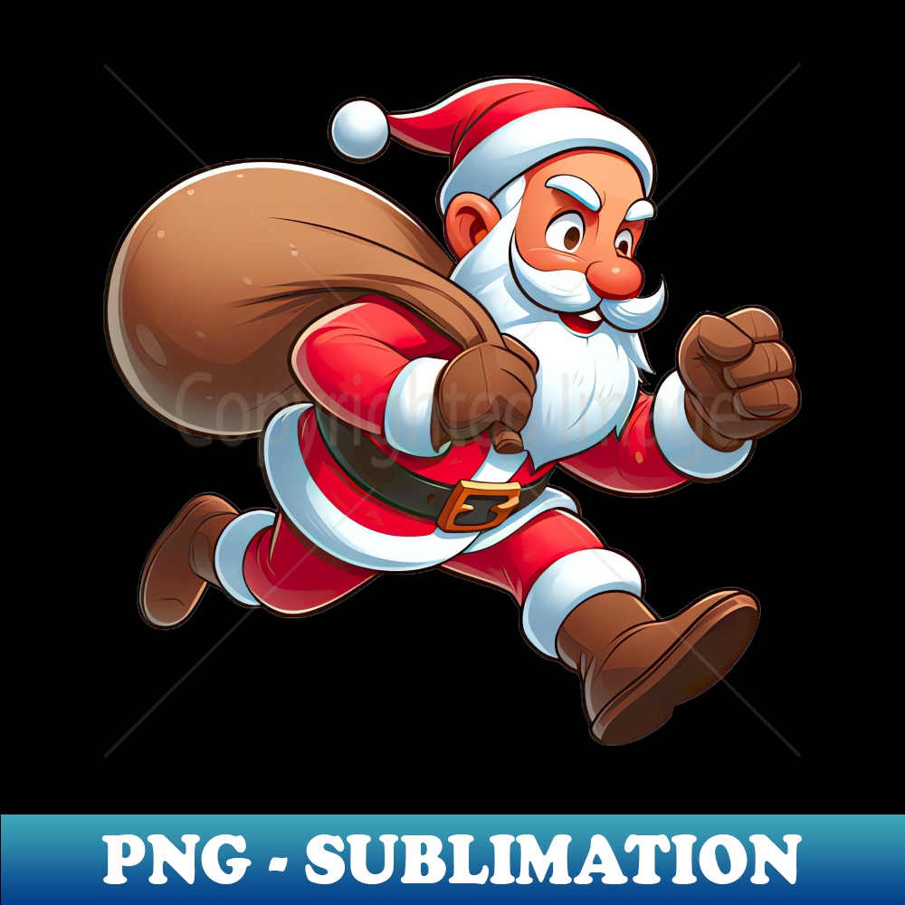 Santa on the move delivering presents - Instant PNG Sublimat | Inspire ...