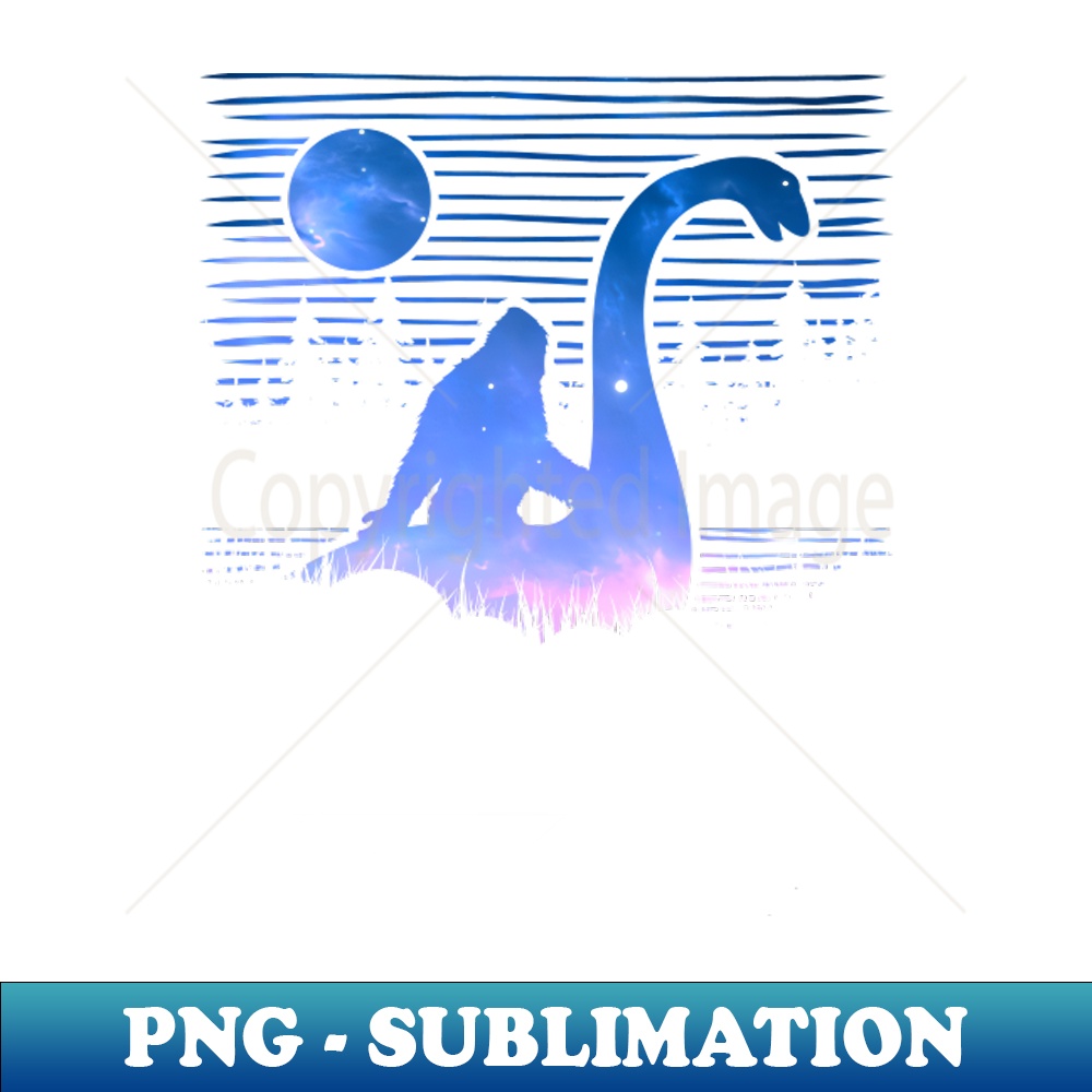 Bigfoot Riding Loch Ness Monster - High-Resolution PNG Subli - Inspire ...