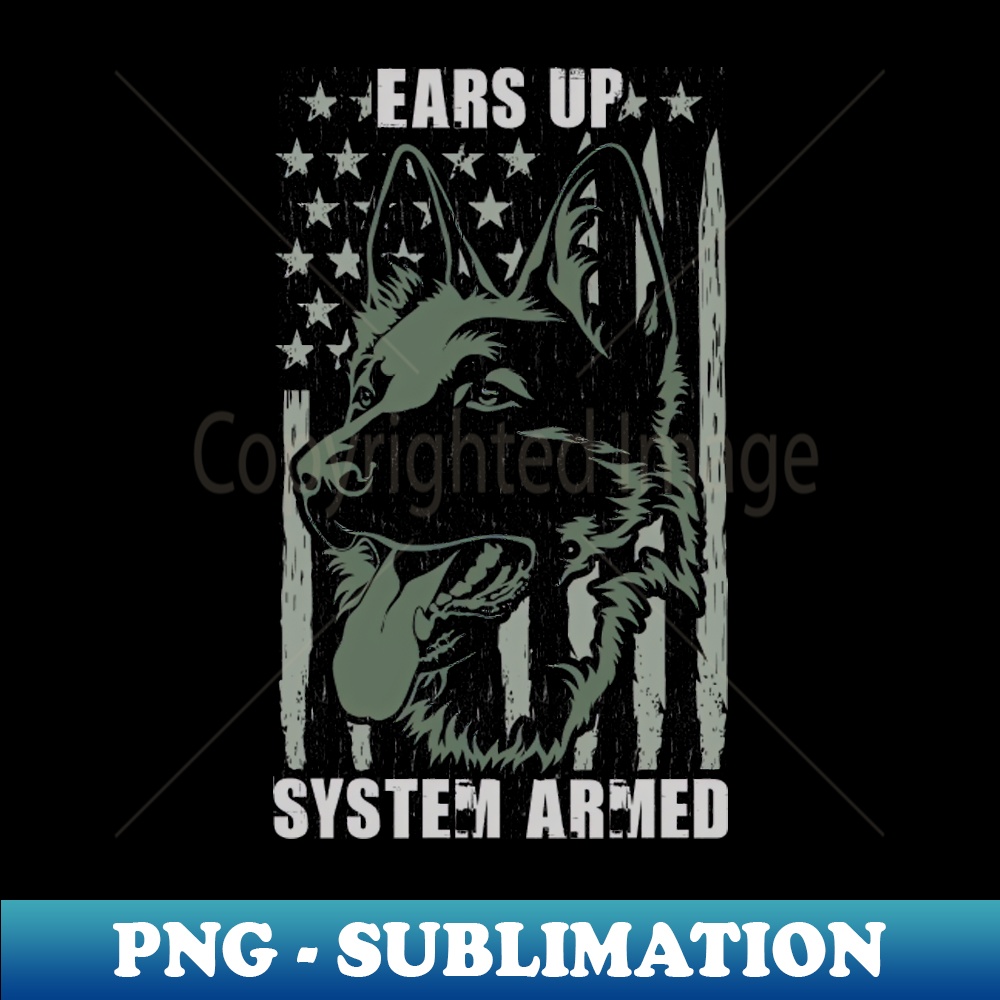 ears up system armed dog american flag - Trendy Sublimation | Inspire ...