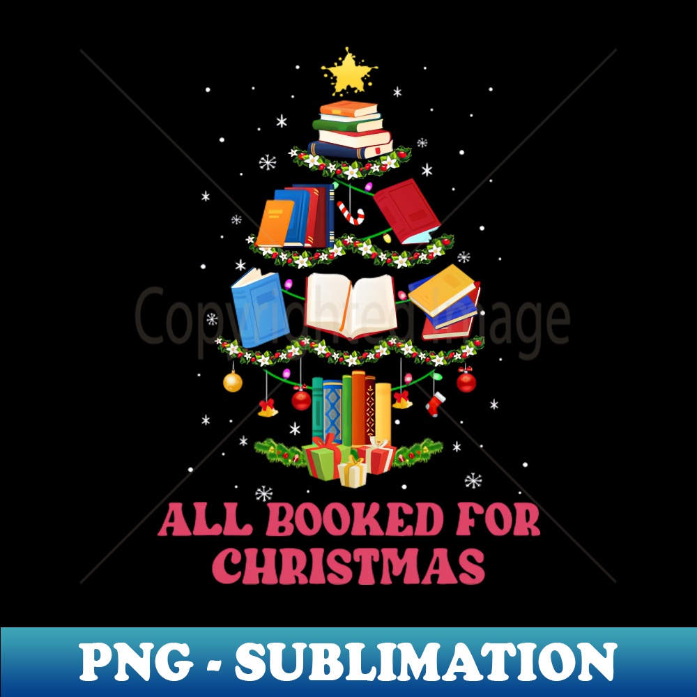 All Booked For Christmas Librarian Christmas Book Tree - Ins | Inspire ...