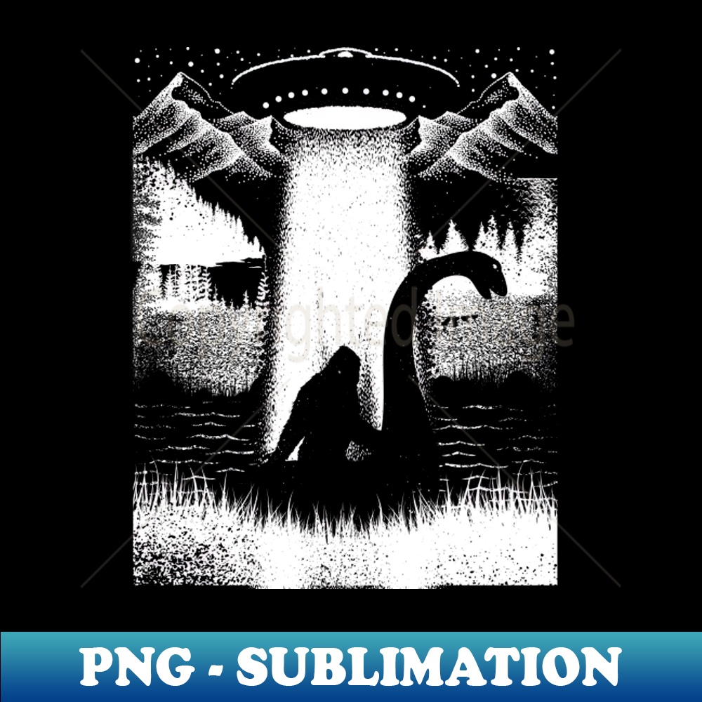 Bigfoot Riding Loch Ness Monster - Professional Sublimation - Inspire ...