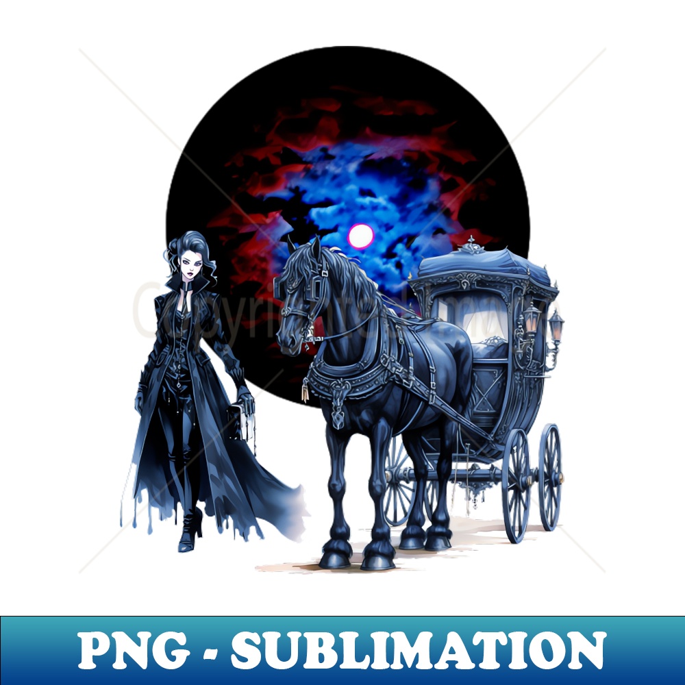 Goth girl and carriage - Sublimation-Ready PNG File - Add a - Inspire ...