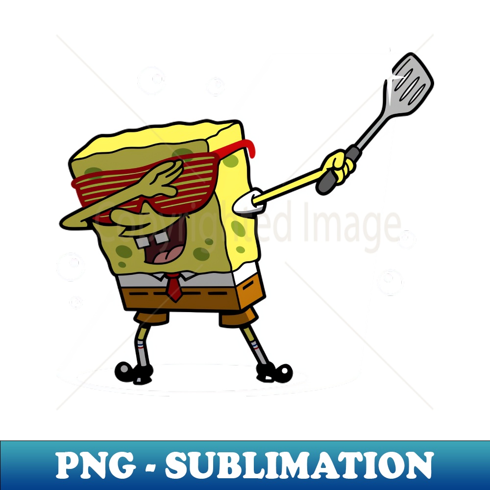 Sponge Dab Funny Dabbing Burger Lover Cartoon - Sublimation- | Inspire ...