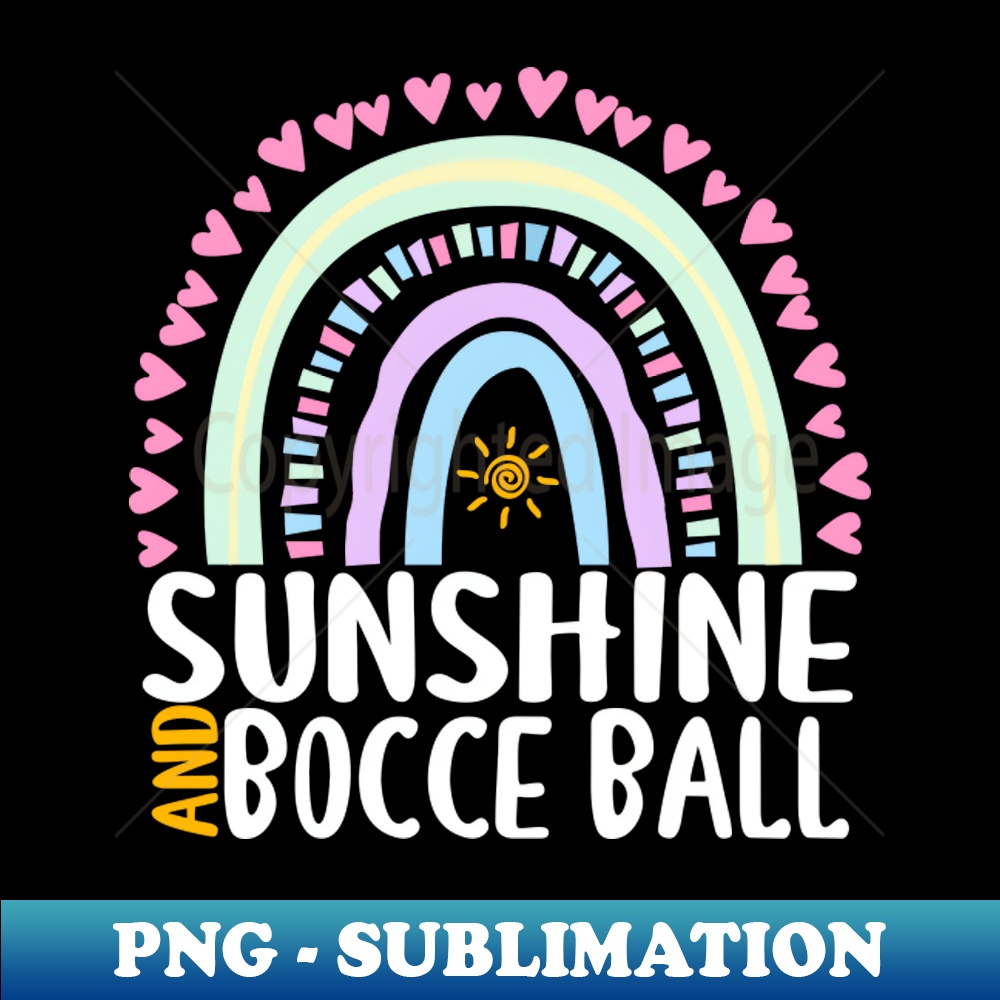 Sunshine and Bocce Ball Cute Rainbow Gift for Womens Kids Gi - Inspire ...