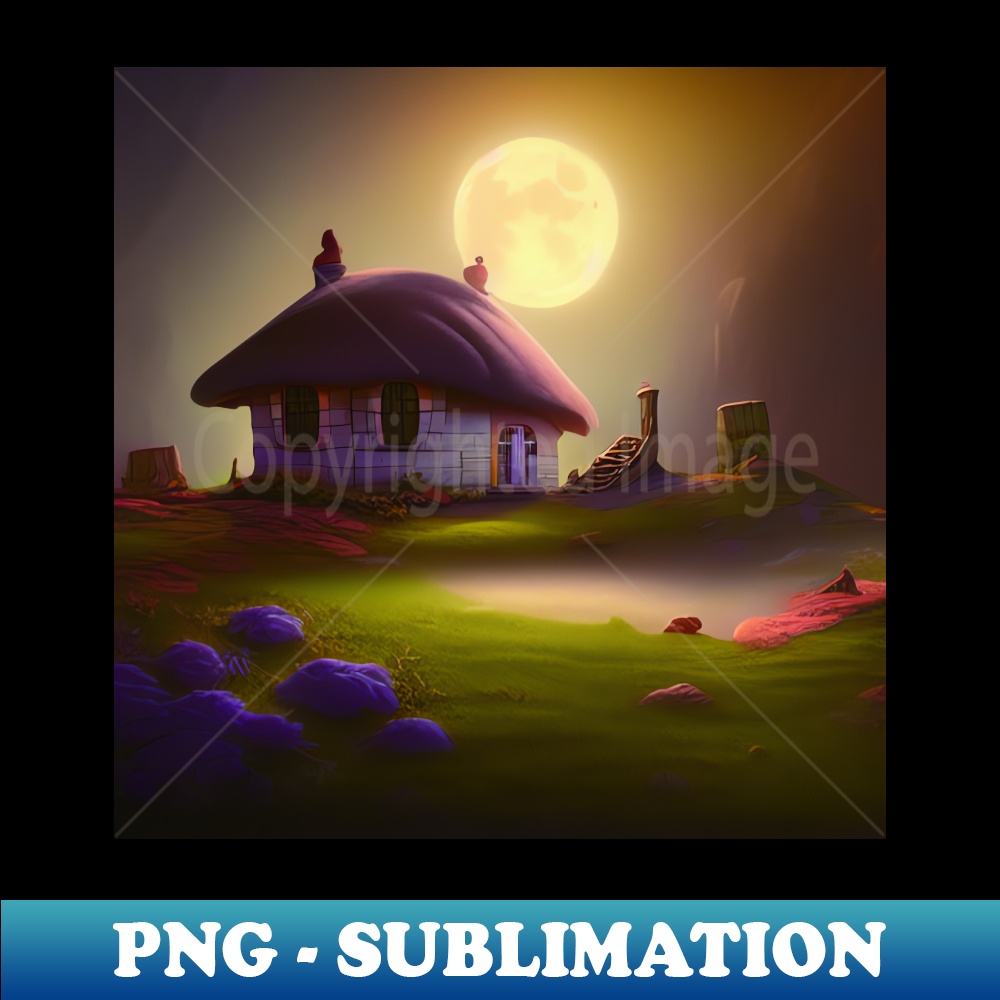 Fantasy House In a Greenery Scene Fantasy Cottagecore artwor | Inspire ...