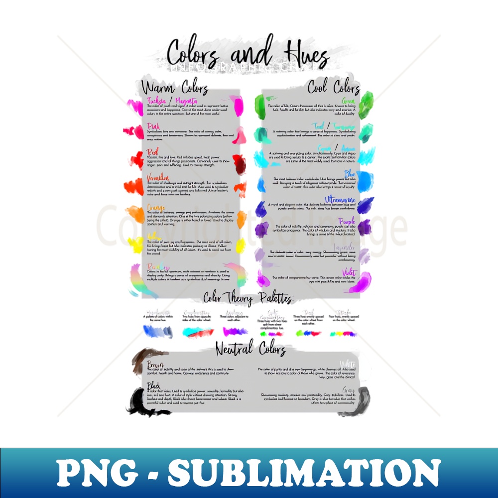 Sublimation Printable Color Chart | Inspire Uplift