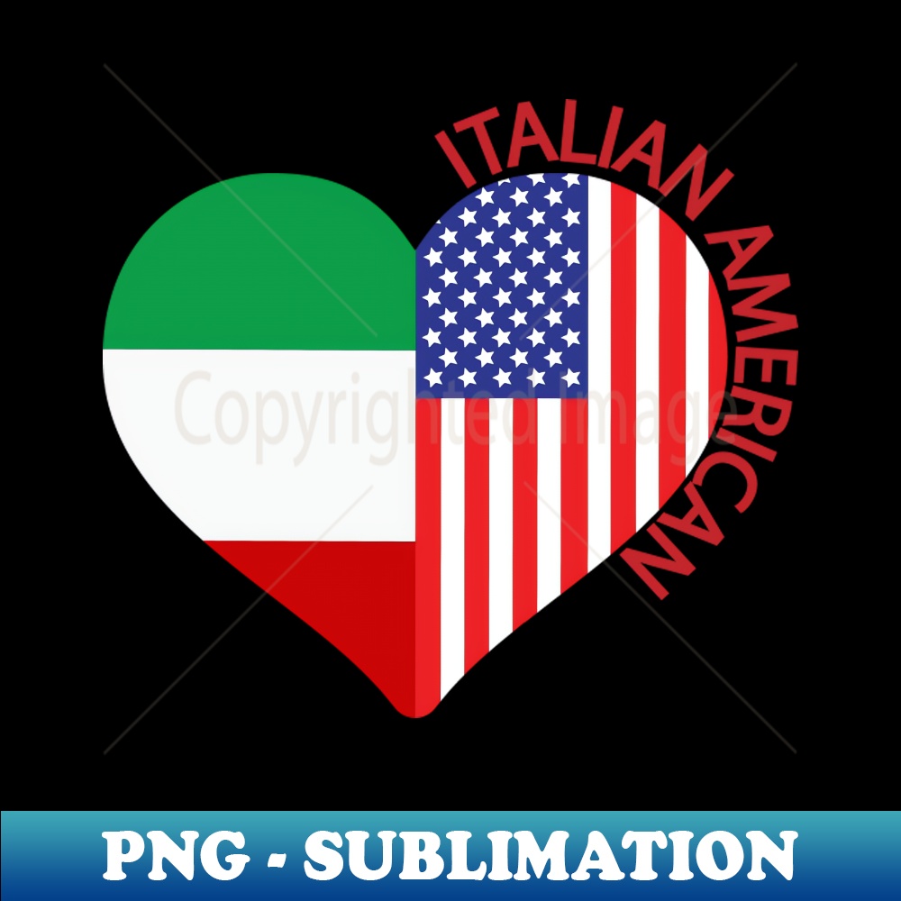 Italian American Italian Flag American Flag Heart - Stylish | Inspire ...