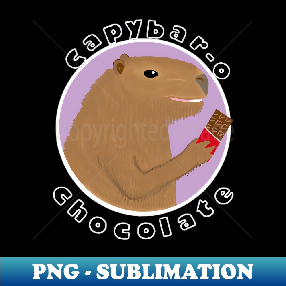 Capybar-o chocolate funny happy capybara - Instant PNG Subli | Inspire ...
