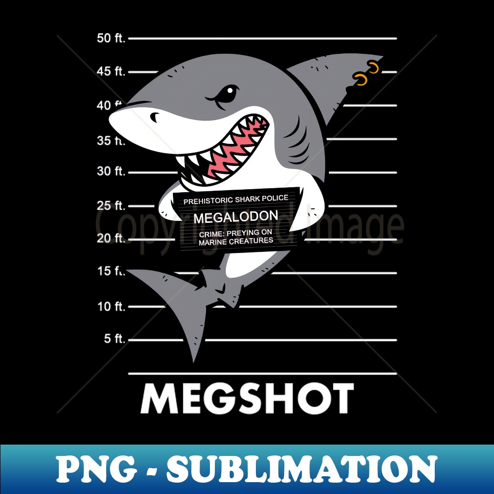Funny Shark Summer Mugshot - PNG Transparent Sublimation Fil - Inspire ...