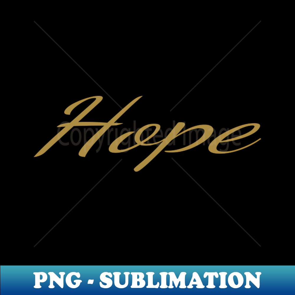 Hope Gold Typography Art Minimal Design - PNG Transparent Su | Inspire ...