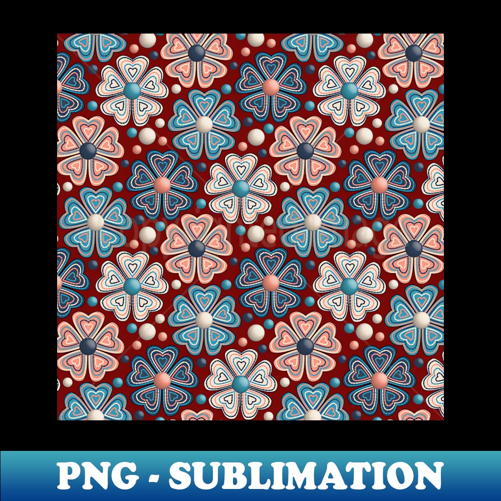 Floral Pattern On Maroon Background - Signature Sublimation | Inspire ...