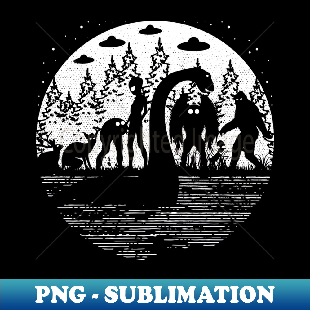 Bigfoot Loch Ness Monster Cryptid - PNG Transparent Digital - Inspire ...