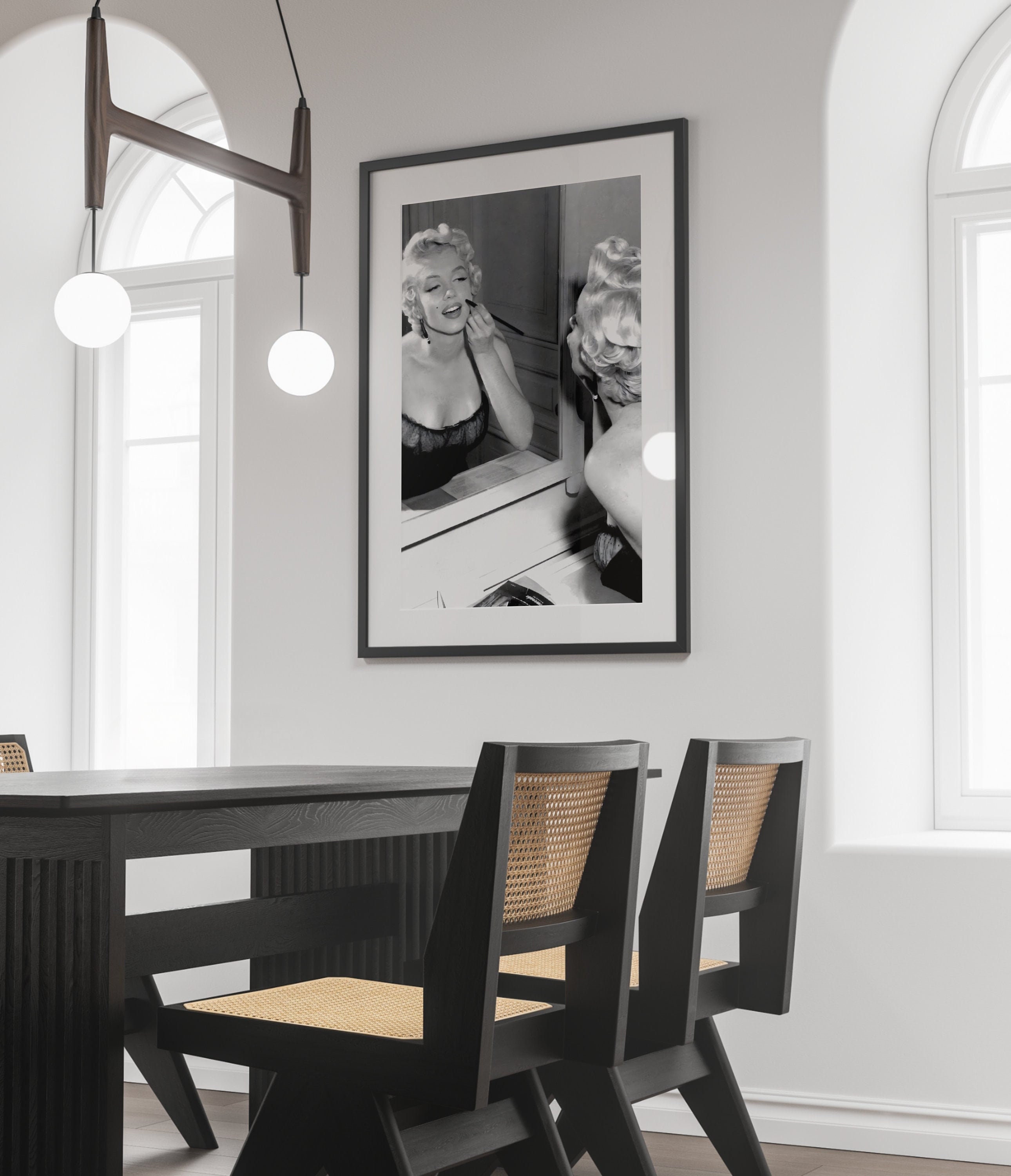 Marilyn Monroe Makeup Poster, Black and White Print, Marilyn | Inspire ...