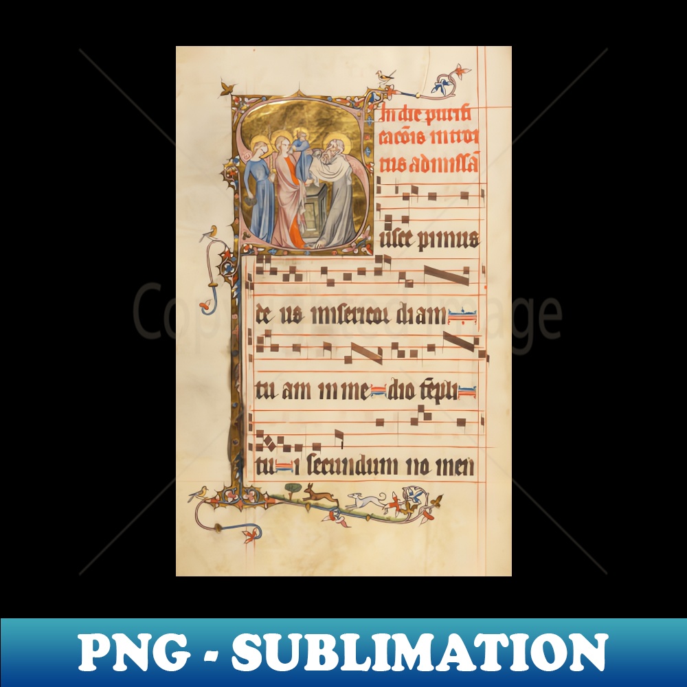 Medieval Majesty Illuminated Manuscript of a Gregorian Chant | Inspire ...