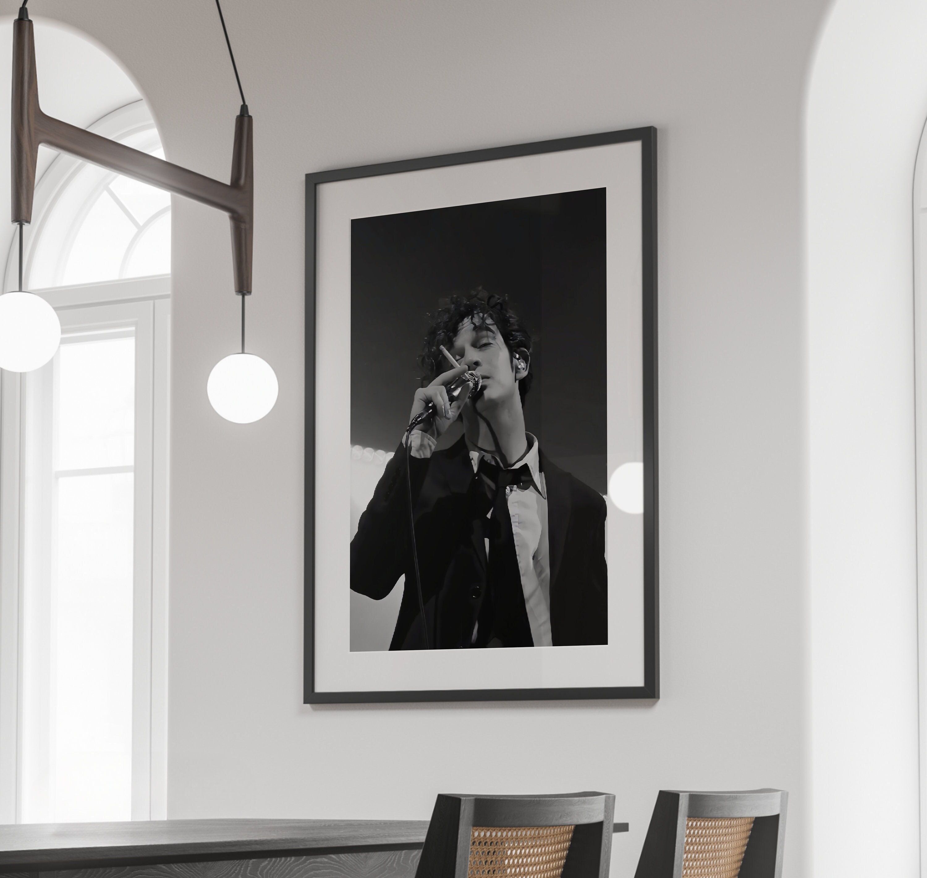 Matty Healy Smoking Poster, Vintage Wine Print, The 1975 Pos | Inspire ...