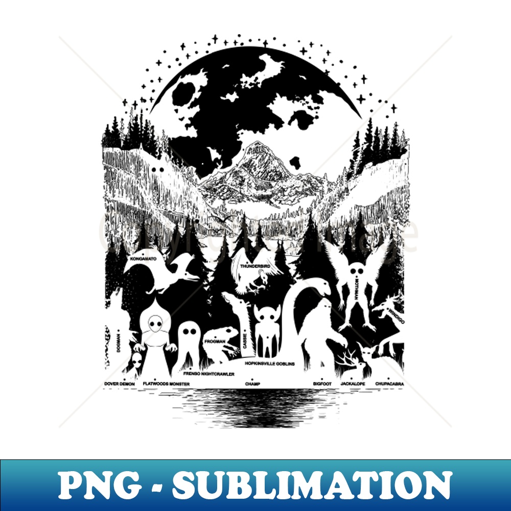 Cryptids - High-Resolution PNG Sublimation File - Create wit - Inspire ...