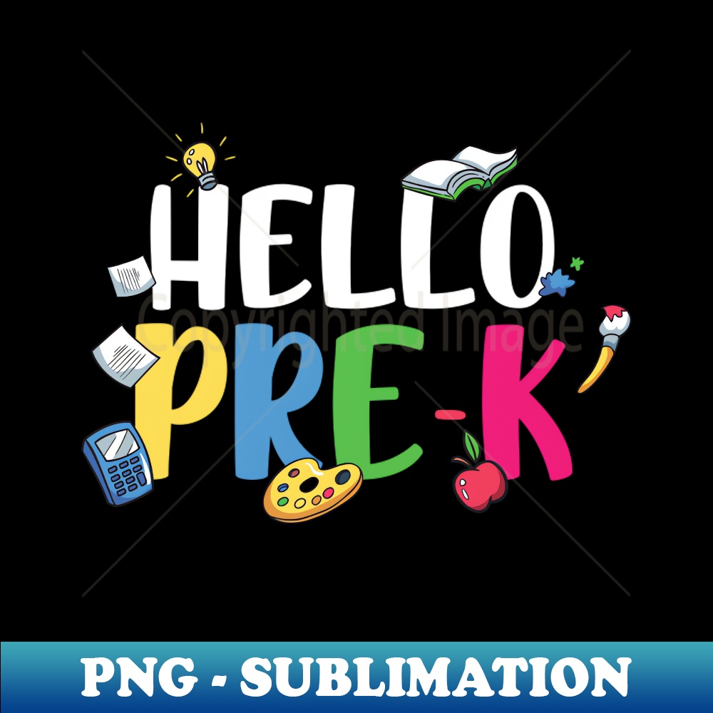 Hello Pre K Cool Back To School Pre Kindergarten Gift - Inst | Inspire ...