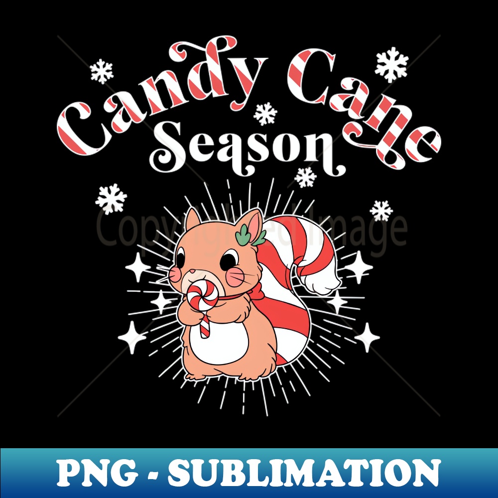 Happy Candy Cane Season Adorable Squirrel - Elegant Sublimat | Inspire ...