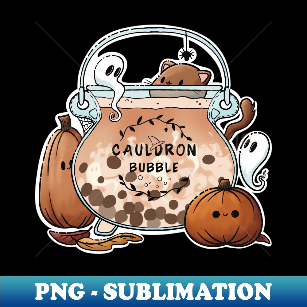 Fall Cauldron Bubble Tea - High-Quality PNG Sublimation Down | Inspire ...
