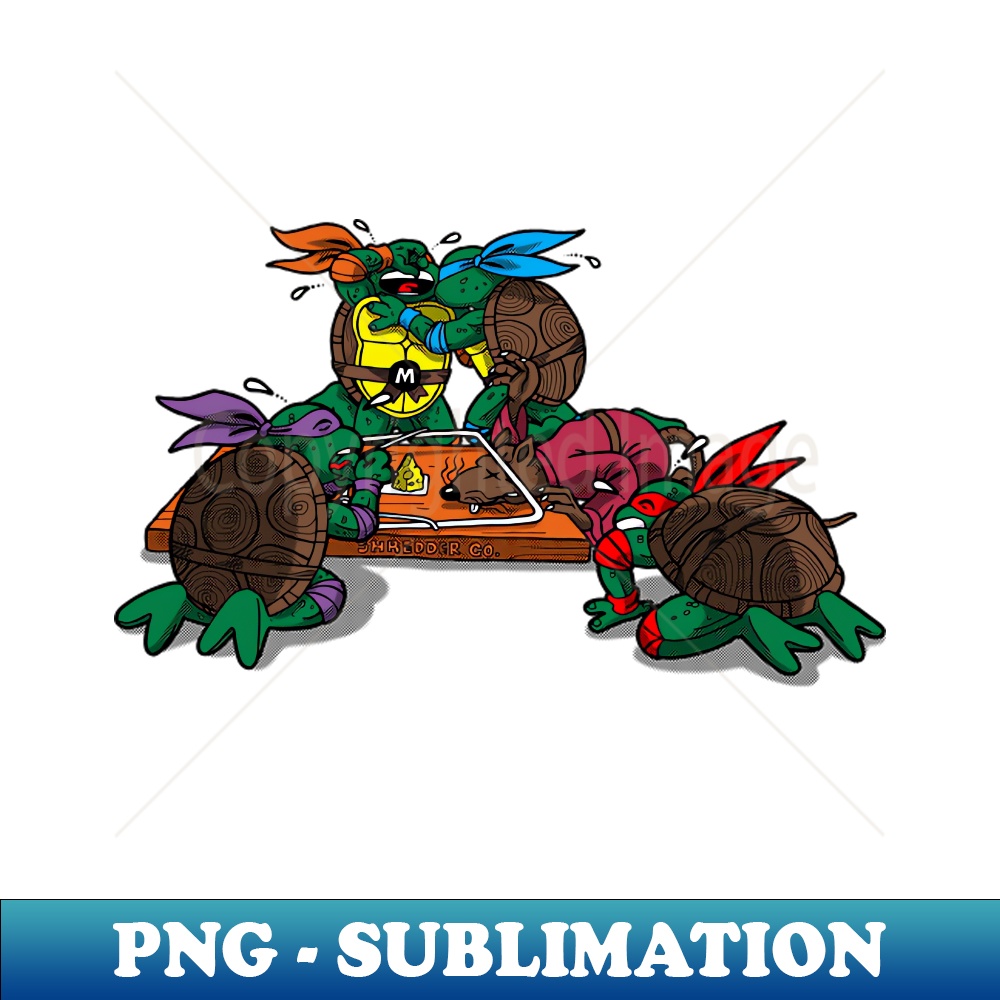Funny Zombie 80s Cartoon Ninja Turtles Eating Master Splinte | Inspire ...