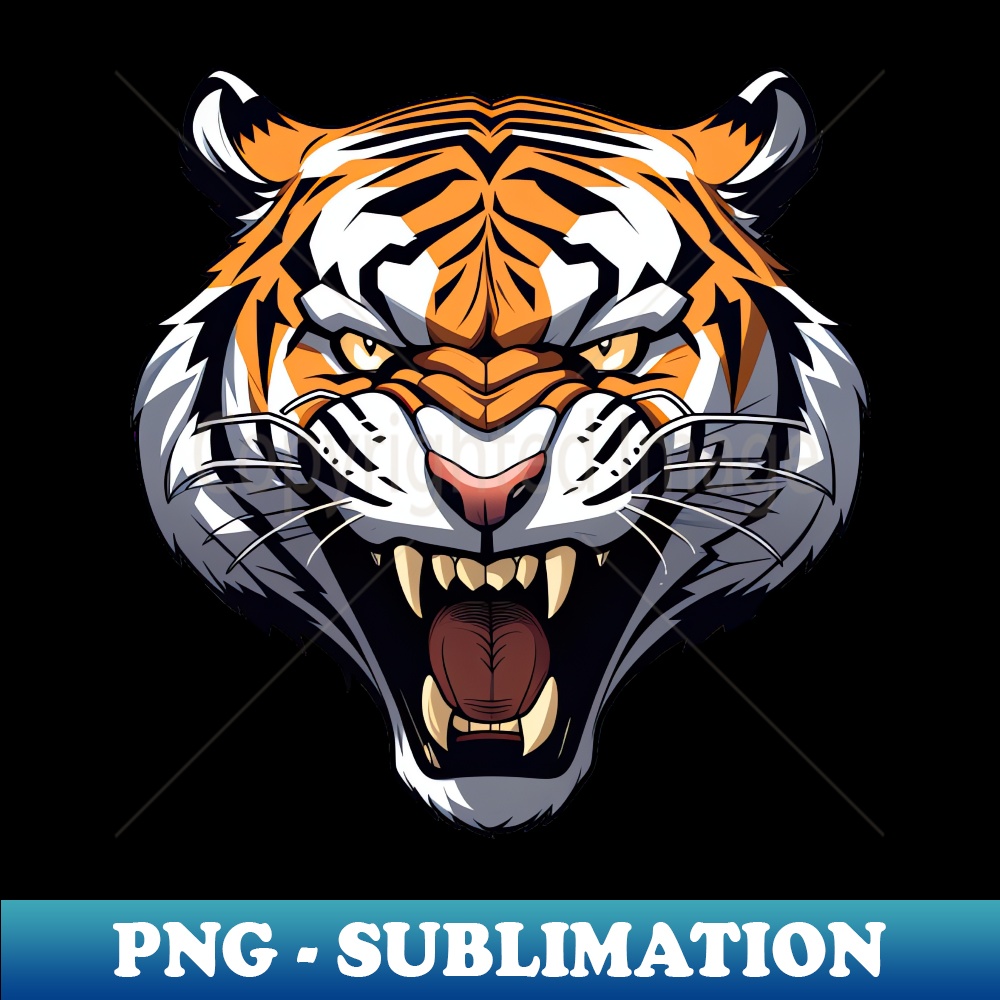 Mad Tiger - PNG Transparent Sublimation Design - Create with - Inspire ...