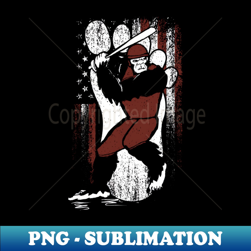 Bigfoot Baseball American Flag - Aesthetic Sublimation Digit | Inspire ...