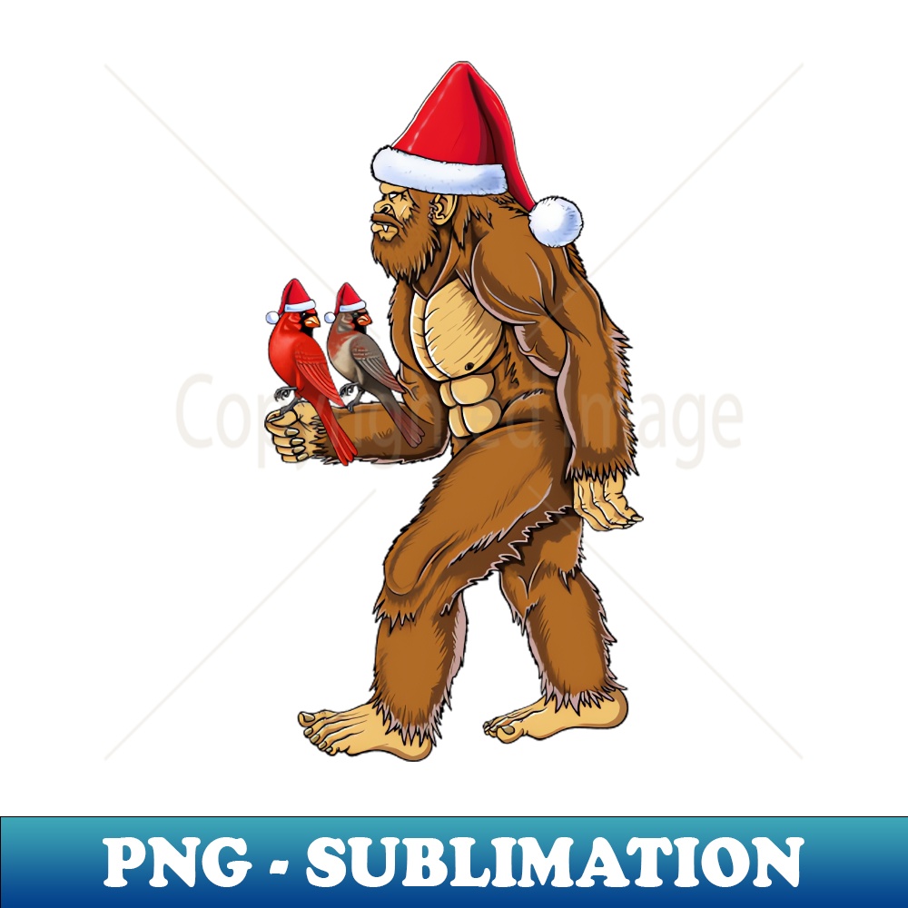 Big foot and red cardinal Christmas - Exclusive PNG Sublimat | Inspire ...