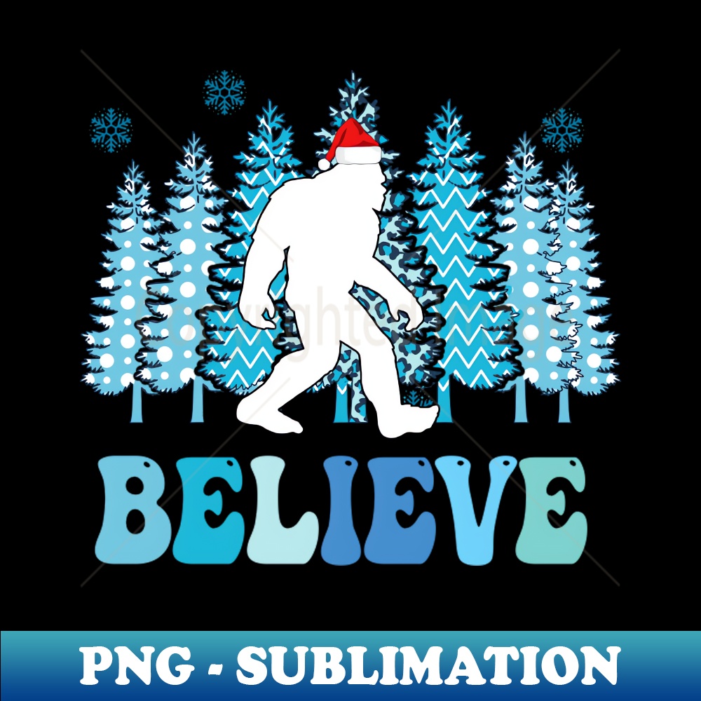 Believe Bigfoot Santa Claus Bigfoot Sasquatch Christmas Gift | Inspire ...