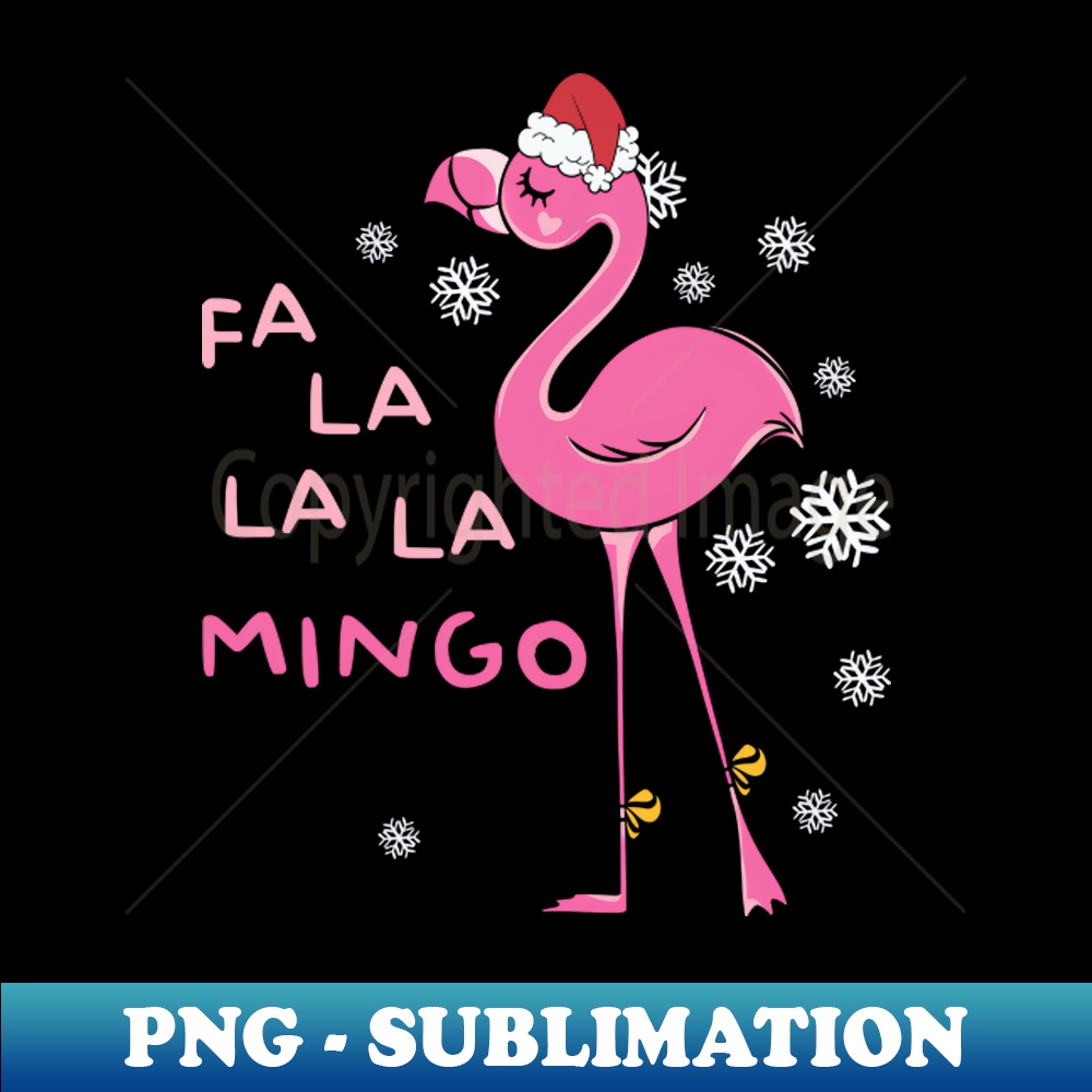 Fa La La La Mingo Funny Flamingo Christmas - Retro PNG Subli - Inspire ...
