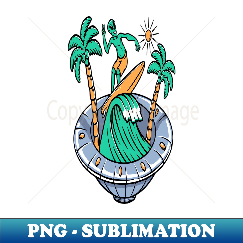 Funny Alien Surfing - PNG Sublimation Digital Download - Unl - Inspire ...